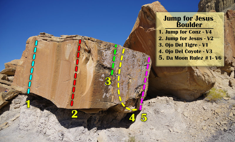 Climbing in Jump for Jesus Boulder, South Central Utah