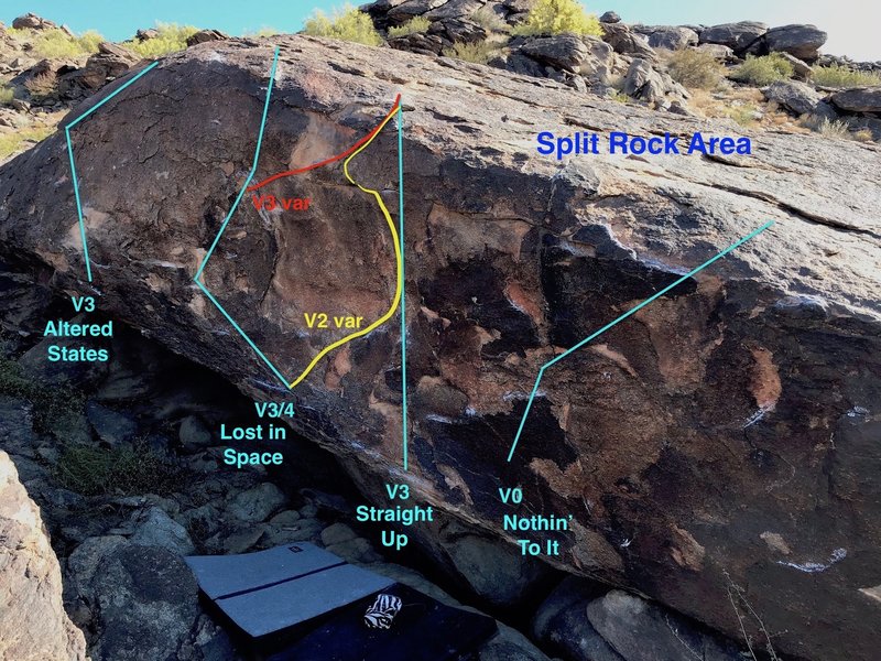 Bouldering in Split Rock Area, Central Arizona