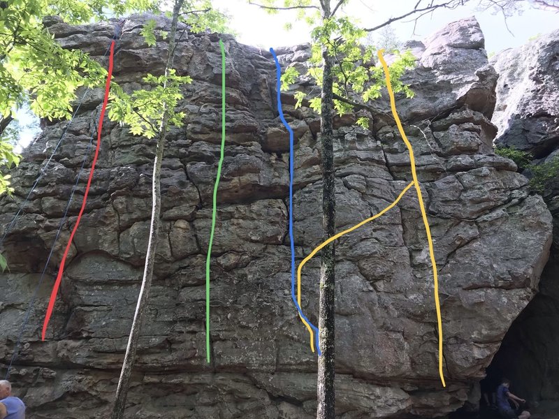 Rock Climbing in Boy Scout Wall, Sand Rock