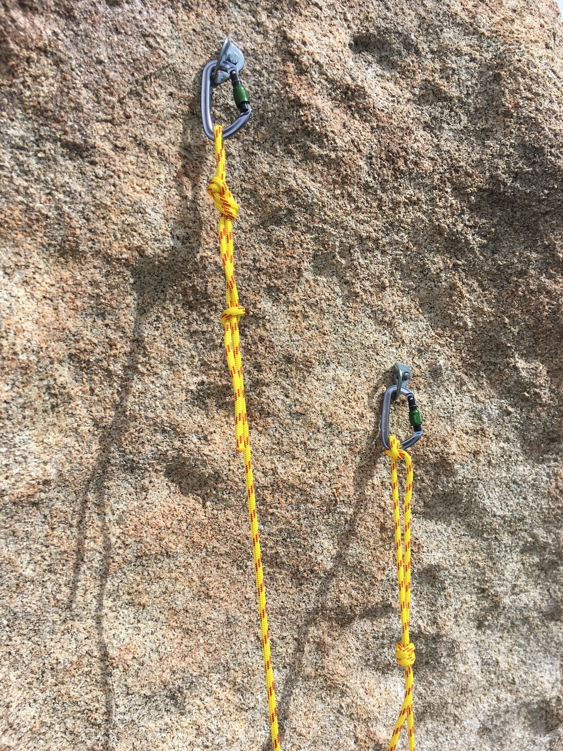 The left side anchors. These are about 15 feet from the edge, se we ...