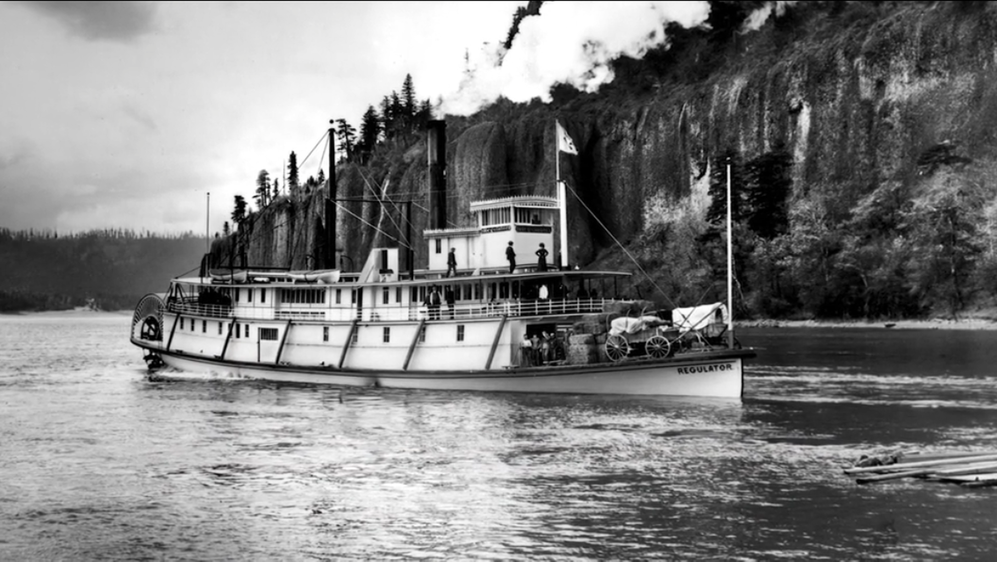 Captain Frank Smith's "Regulator" steamboat on the Columbia River ...