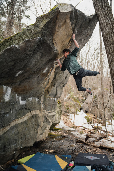 Climbing in Rumney Bouldering, *Rumney