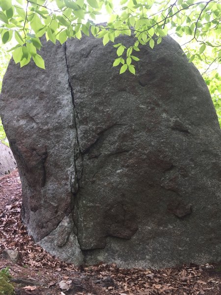 Climbing in Split Boulder, North Shore