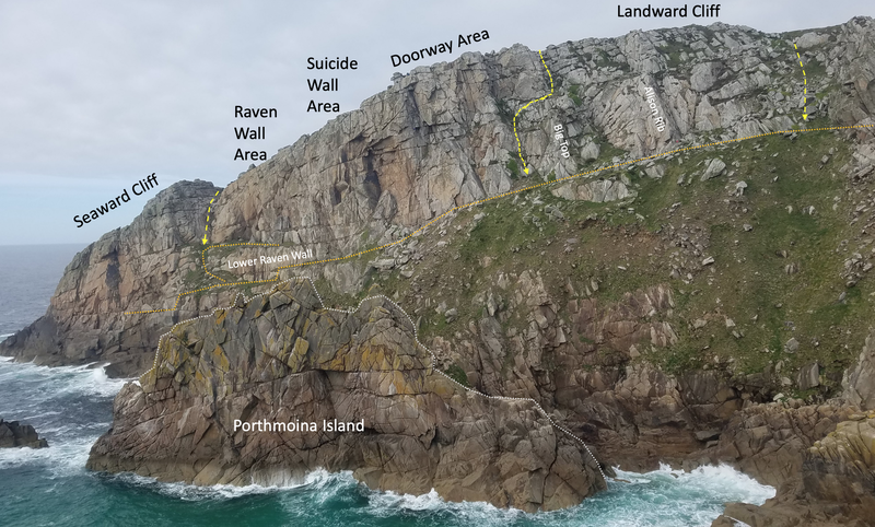 Overview of Bosigran, as seen from Commando Ridge
