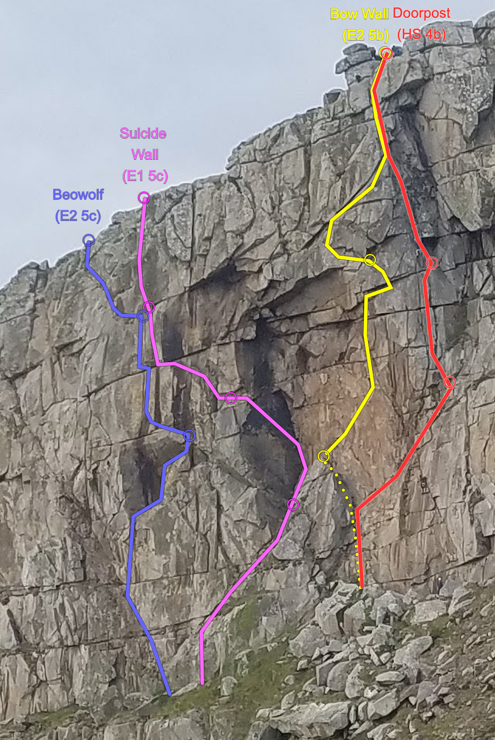 Suicide Wall/Bow Wall Area. Bosigran, Cornwall.