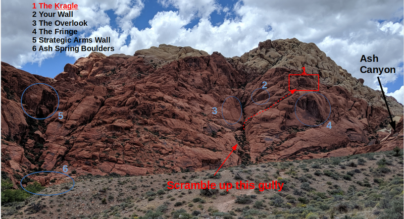 Rock Climbing in The Kragle, Red Rocks