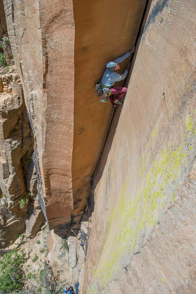 Rock Climbing in Upper Mt Wilson Wall, Sedona Area