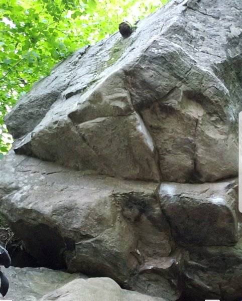 Climbing in Gate Boulder, Adirondacks
