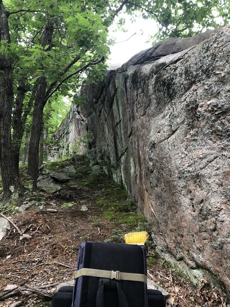 Bouldering in Old Rusk Quarry, Eastern, MA