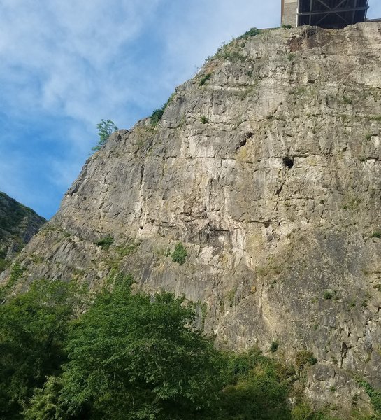 Rock Climbing in Suspension Bridge Buttress, United Kingdom