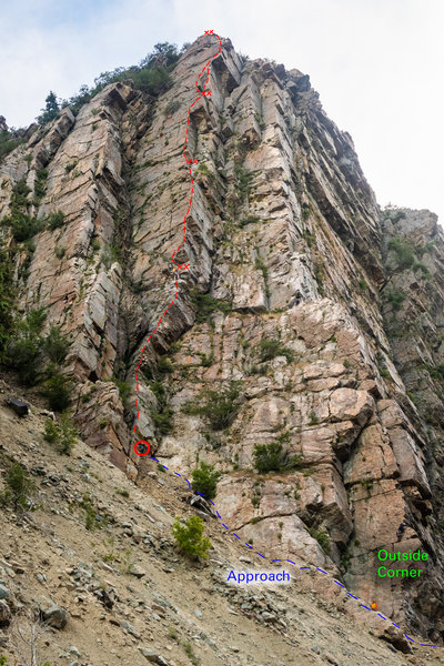 Rock Climb Crescendo, Big Cottonwood Canyon