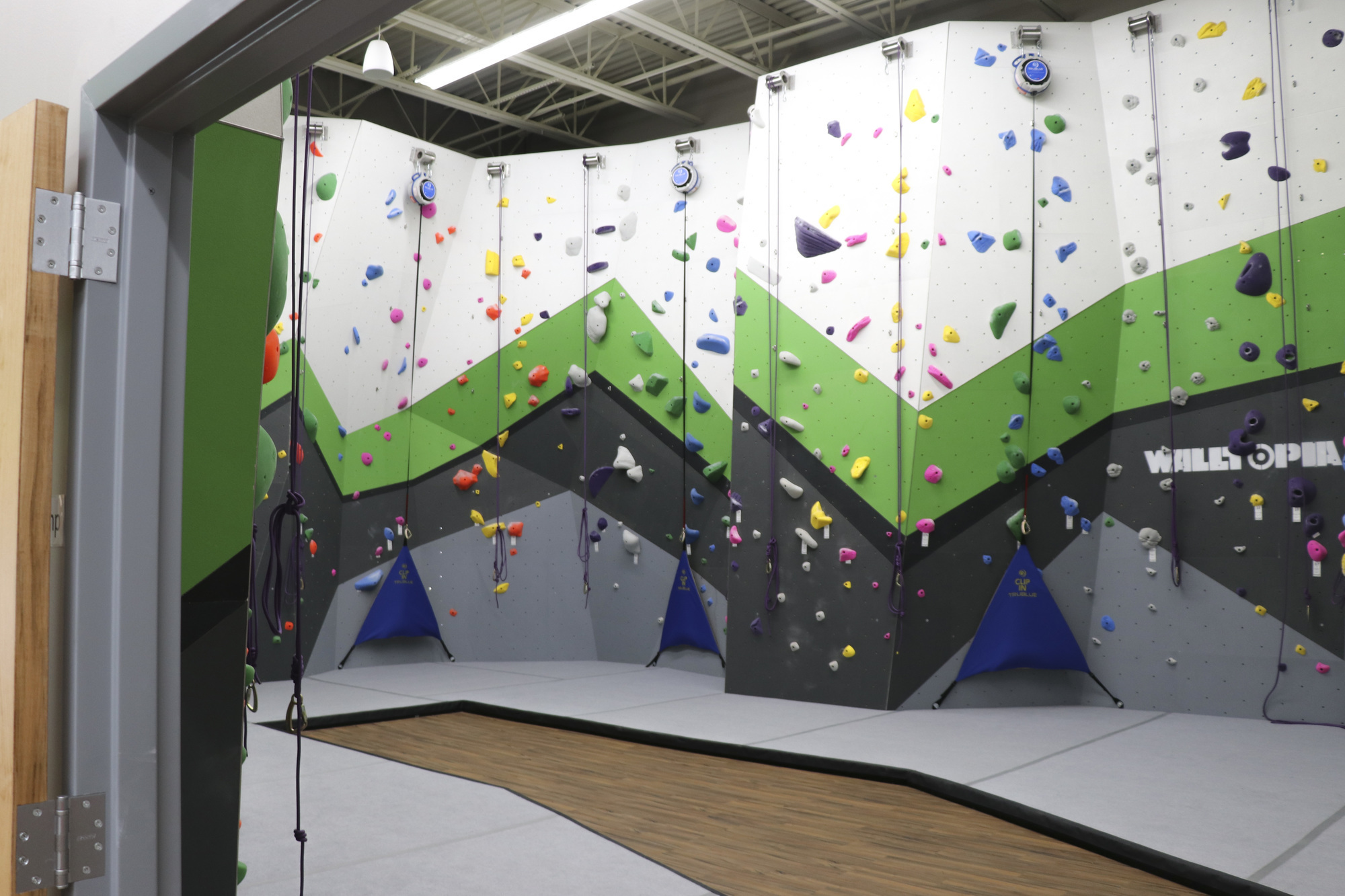 Top-rope climbing room for youth, groups, and instruction with 20 ft ...