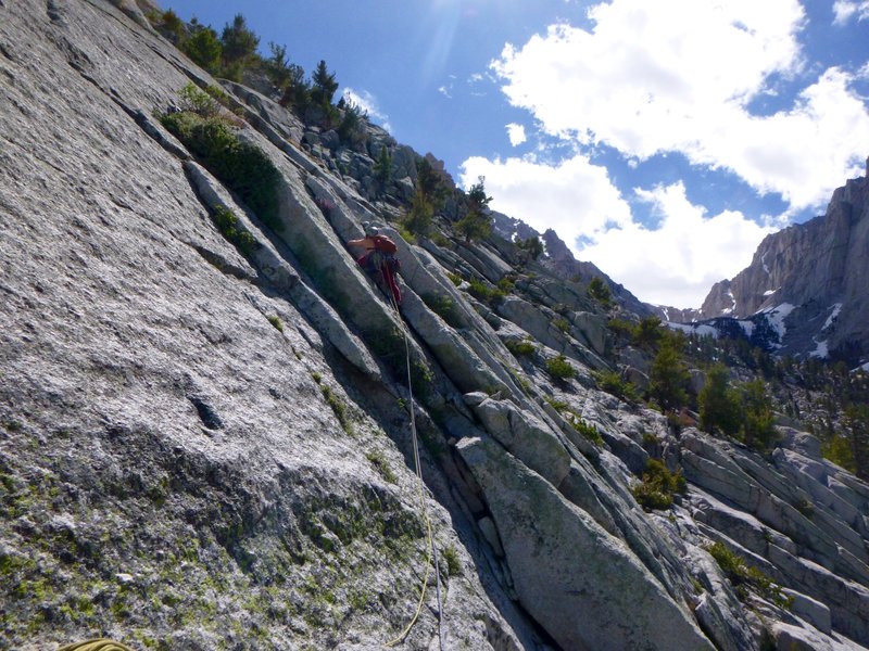 Giselle Field navigates the easy overlapping flakes on Pitch 4 ...