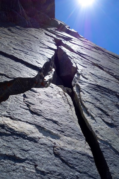 Pitch 3 fun 5.7 climbing. (This is first pitch of DSB, just off upper ...