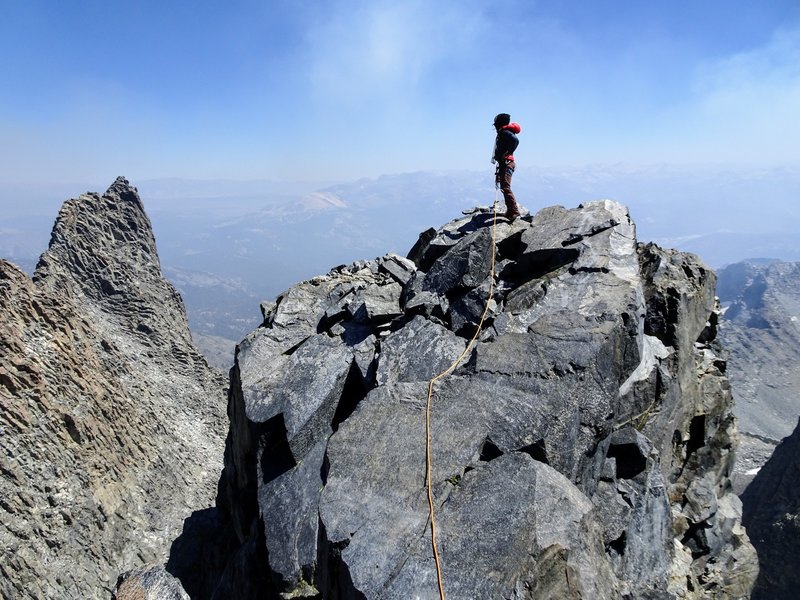 Rock Climbing in Michael Minaret, High Sierra