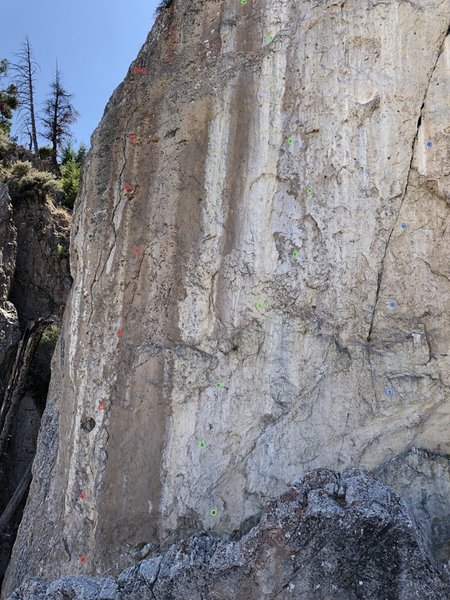 Rock Climbing in The 56 Wall, The Fins