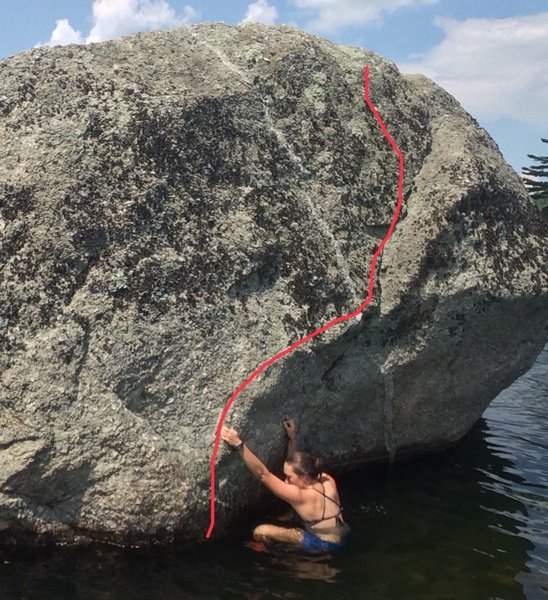 Climbing in Sand Pond Bouldering, Merrimack Valley