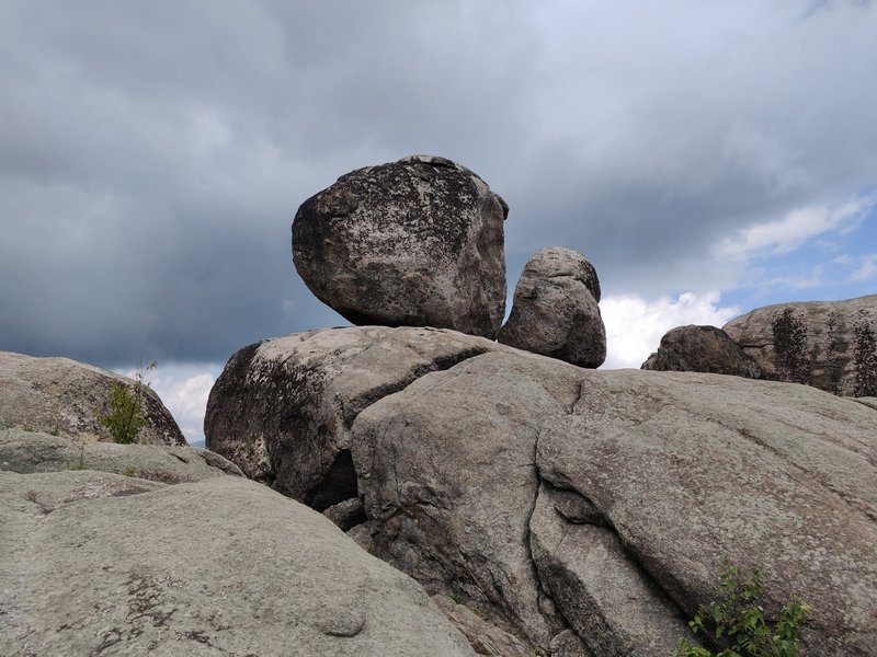 Big boulder as seen from trail per the "Getting There" section. Descent ...