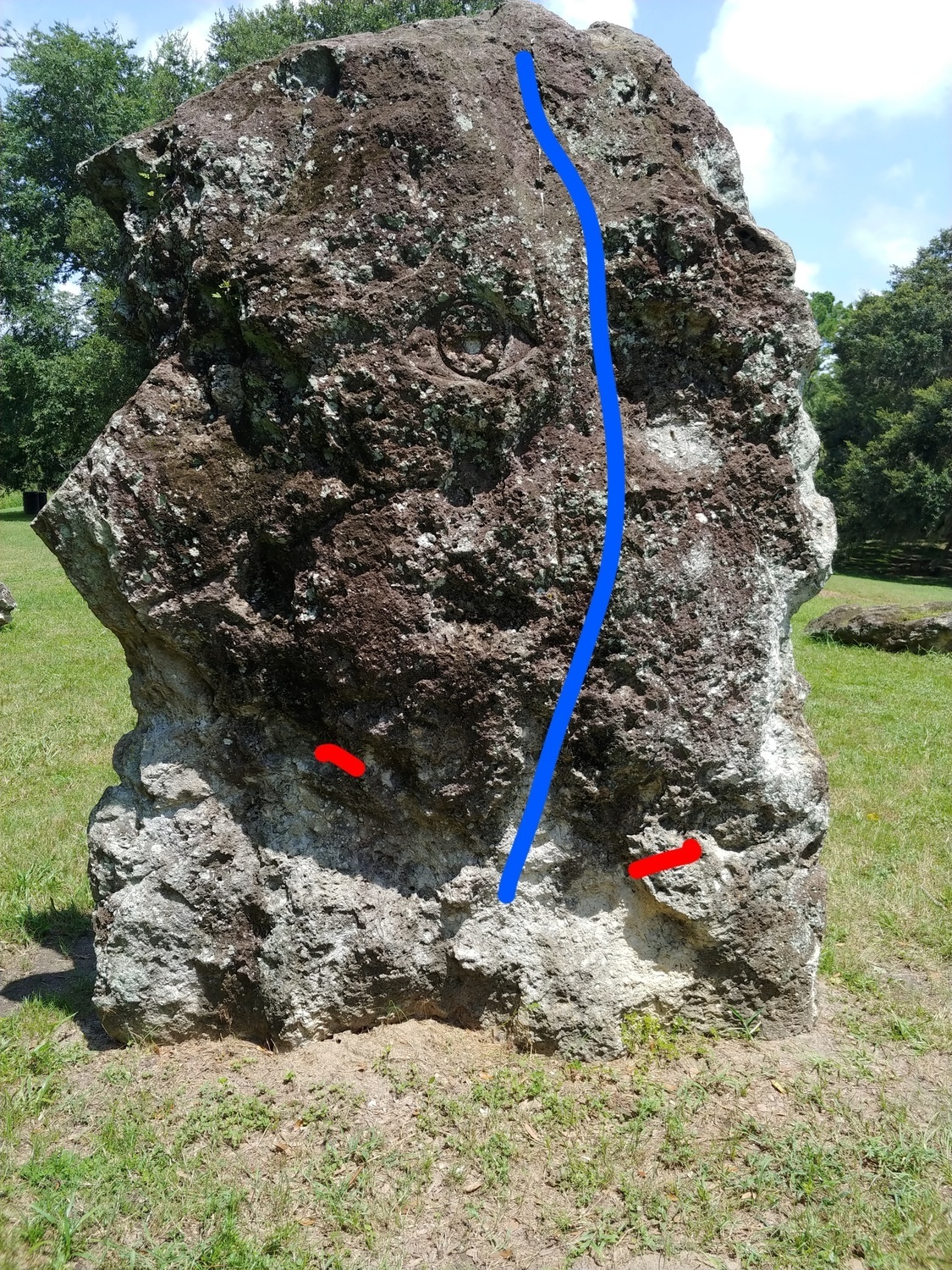 The" Memory Boulder" a nice small Boulder that has a couple routes on ...