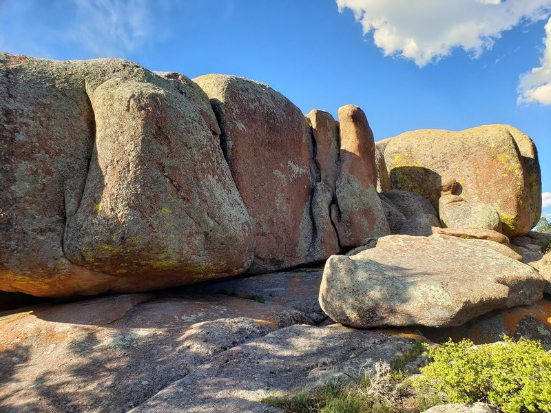 View of the side of the dungeon from the outside.