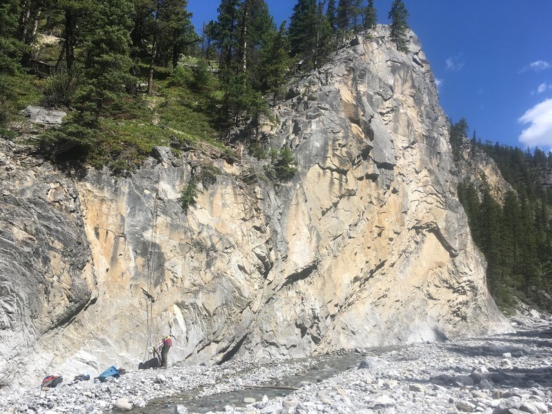Rock Climbing in Crowbar Wall, Bow Valley