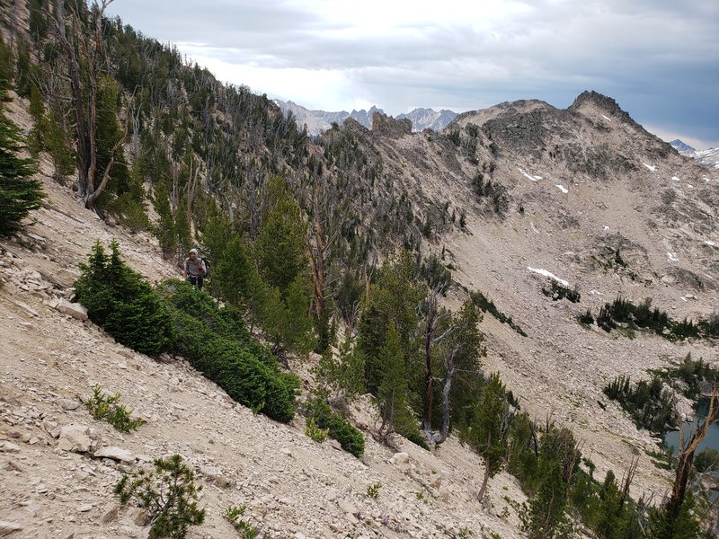 Southern slope of scree which is just north of Warbonnet lake. It is a ...