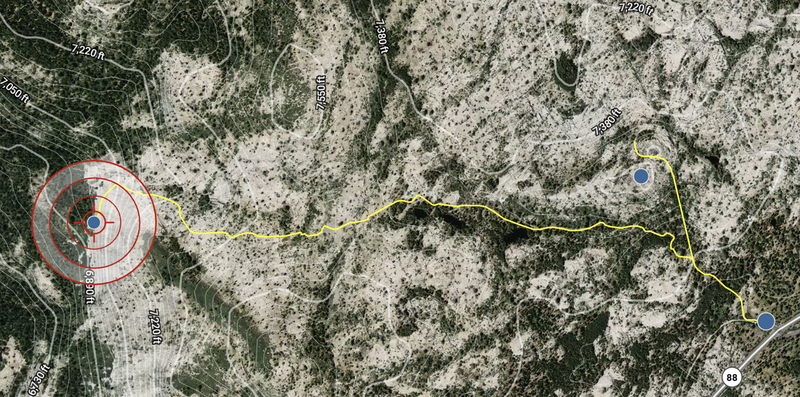 Approach Trail to Emigrant Wall.