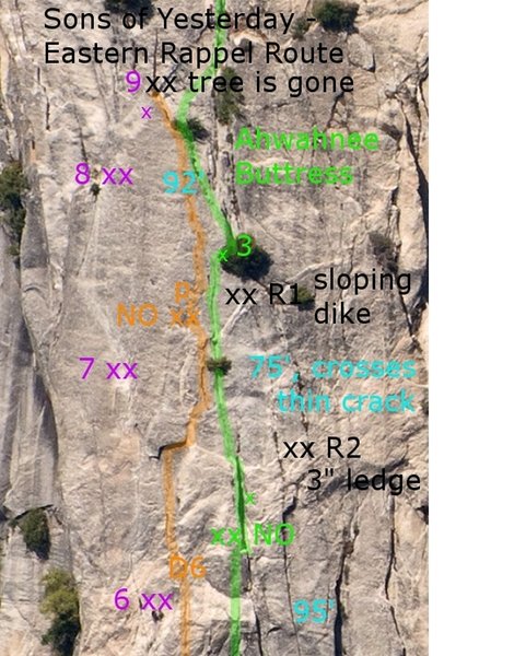 Sons of Yesterday - Eastern rappel route - top part 1