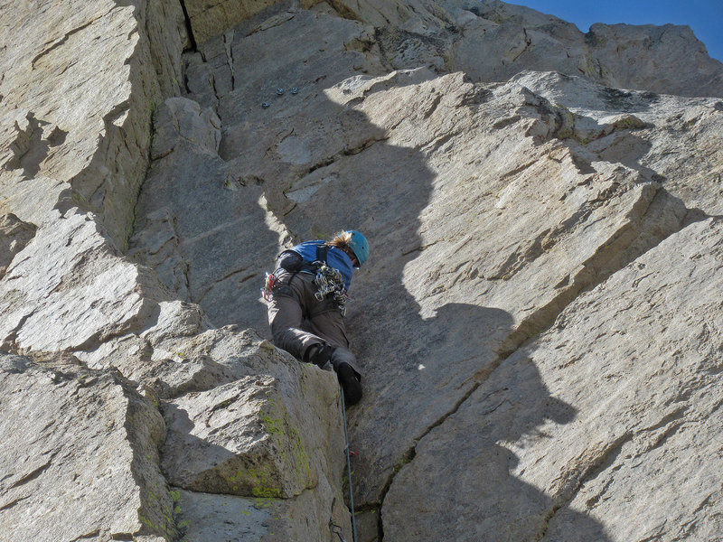 Rock Climb Hex Route, Sierra Eastside