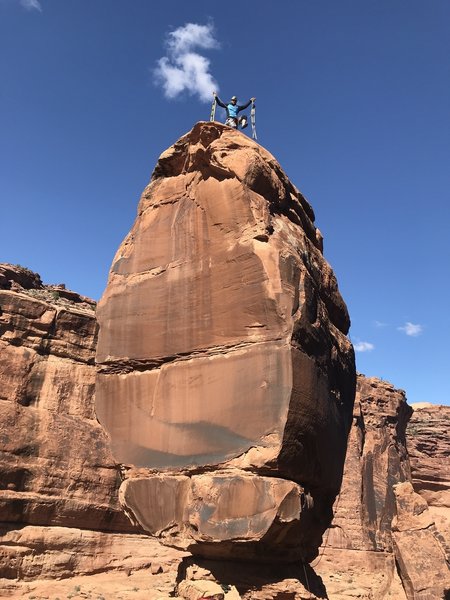 Climb Frightened Pickle, Southeast Utah