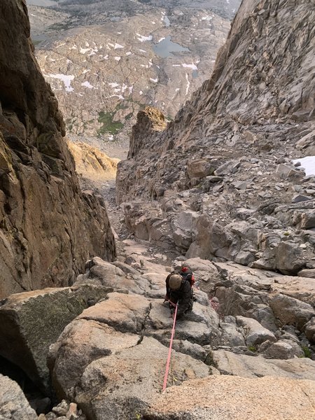 Rock Climb Southwest Chute, High Sierra