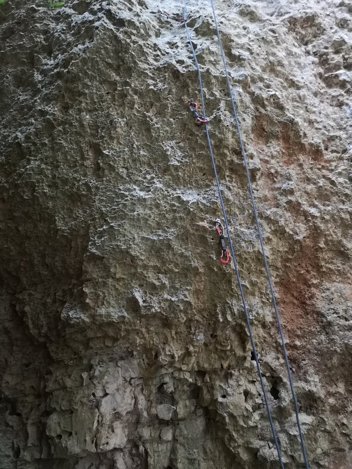 The route starts with a sequence of crimps on sharp rock. Many options ...