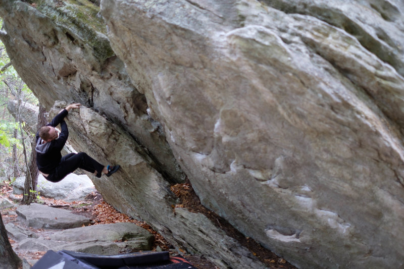 Climbing in Mickey Mouse Boulders, Southwest Virginia (Appalachia)
