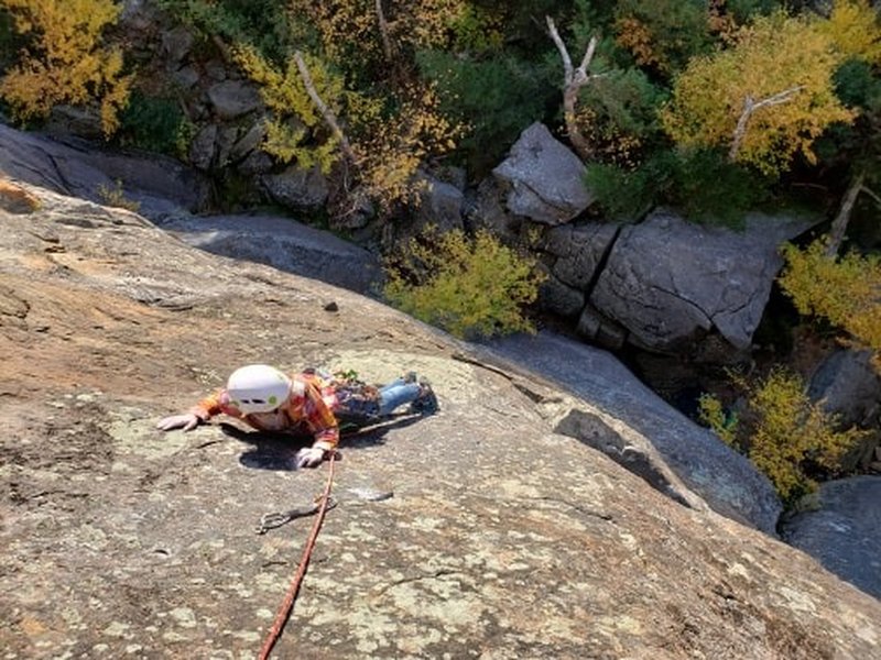 Rock Climb Rule of the Bone, Adirondacks