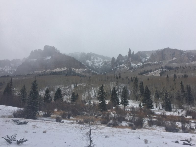 Climbing in The Castles, Gunnison