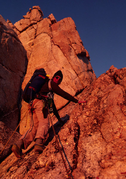Rainsford Rouner leading the last little bit to the top - Sept 1979. We ...