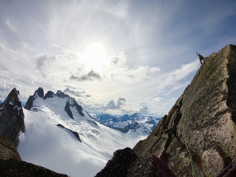 Top of Snowpatch spire after climbing Surfs Up!