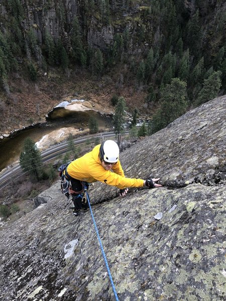 Rock Climbing in Bastille Wall, West Idaho