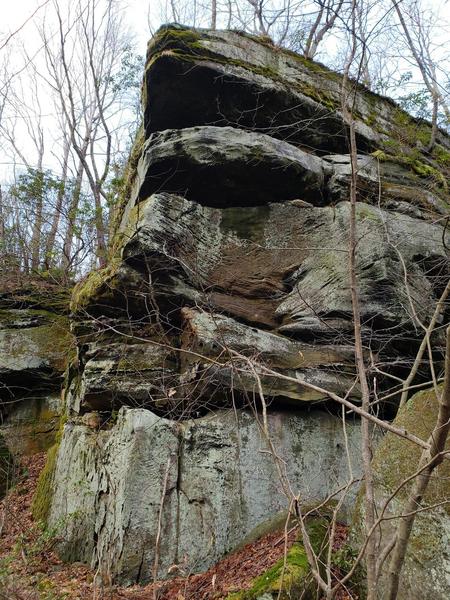 The largest rock formation in the area.
