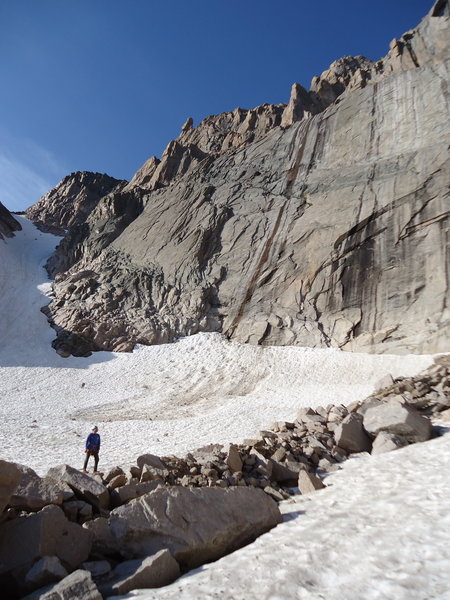 Mills' Glacier, Lamb's Slide, and The Lower East Face, 4 August 2019.