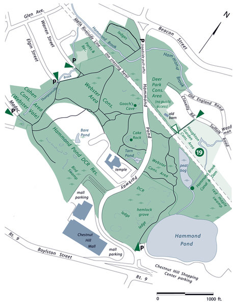 Trail map from Newton Conservators.