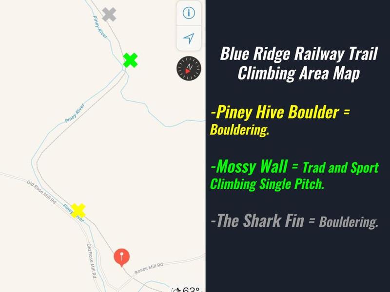 Climbing in Blue Ridge Rail Way Trail, Central & Southern VA Region