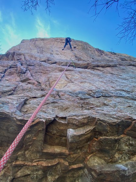 Nolan figuring out the body position for the lieback portion.
