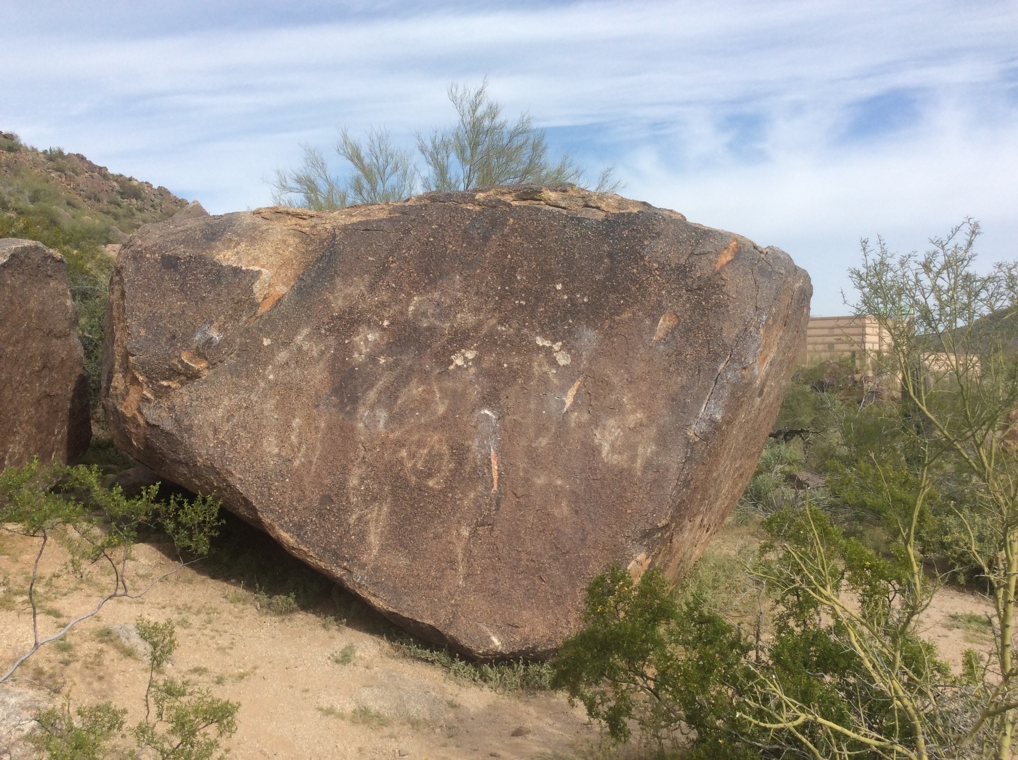 Boulder with the slab. Has problems #2-4. The slab probably has some ...