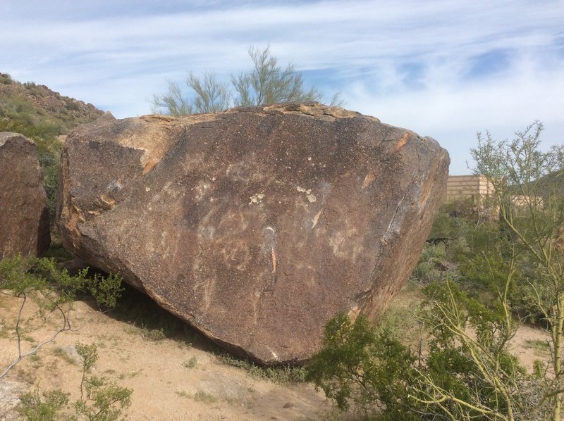Boulder with the slab. Has problems #2-4. The slab probably has some ...