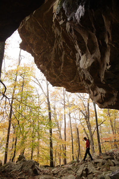 Rock Climbing in Upside Down Cave, North-Central Arkansas