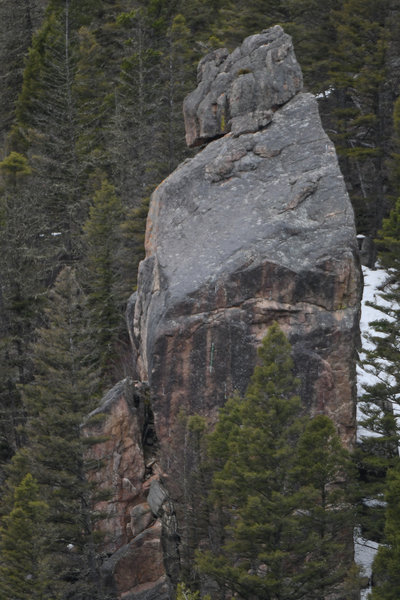 Rock Climbing in The Cube, Gallatin Canyon