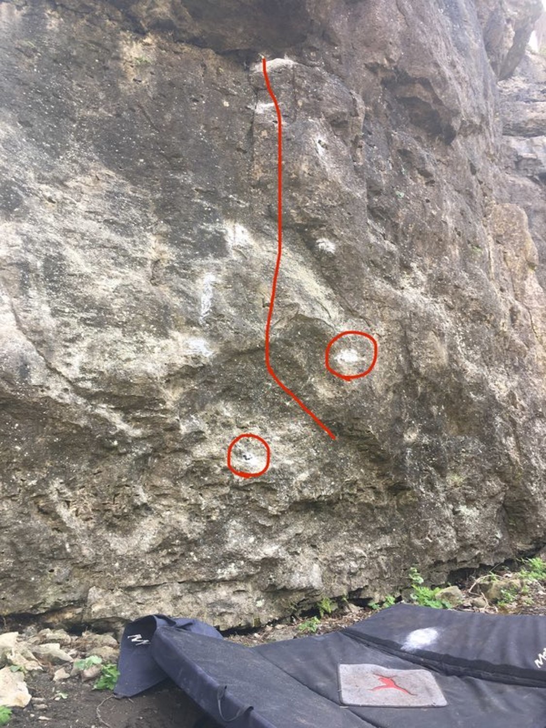This is the route Crimp Slap. Left hand starts on a pretty bad low ...