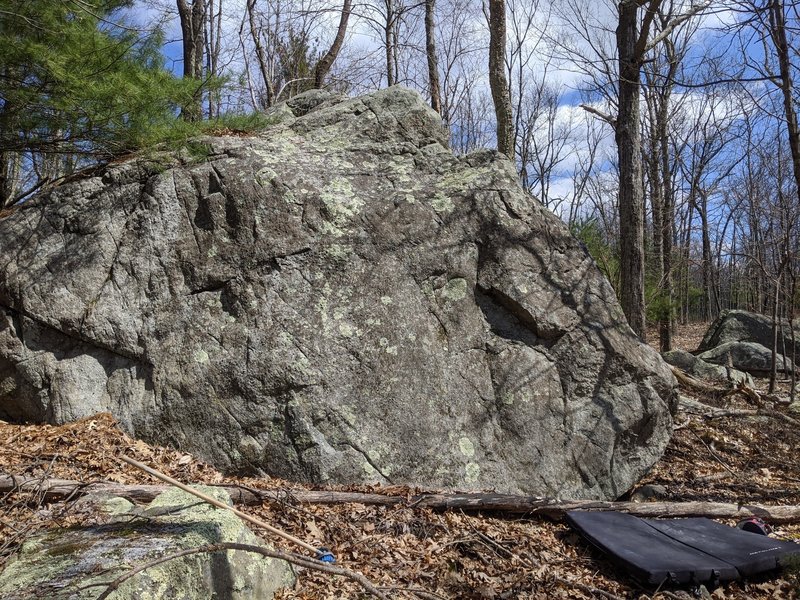Climbing in Tall Boulder, Eastern, MA