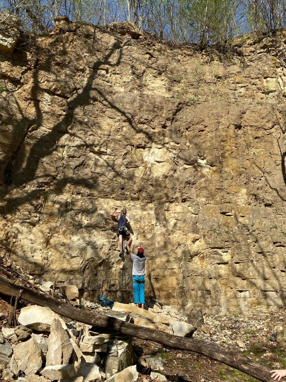 you can see all the the new crumble on the ground. rock up until 3rd ...